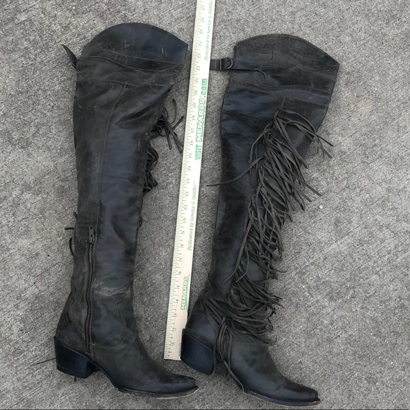 Ash | Shoes | Ash Fringe Boots 38 8 Thigh Butch Otk Cowboy Boots | Poshmark